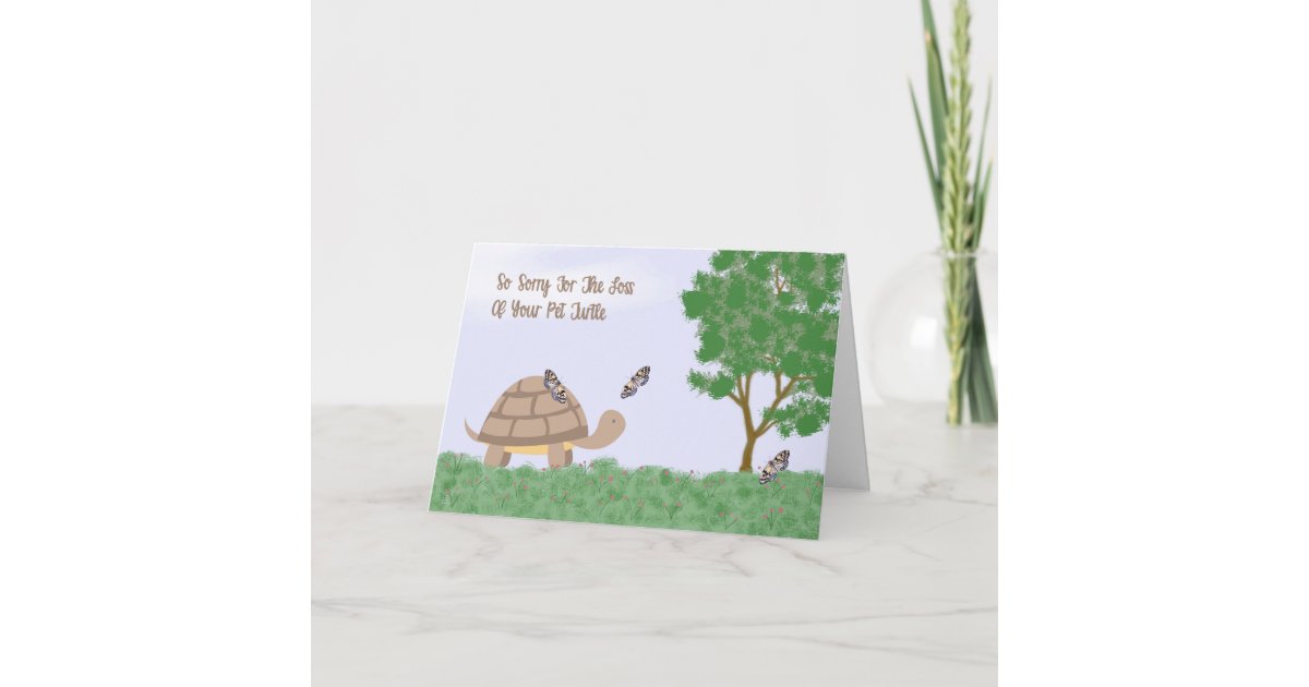 Loss of Pet Turtle Sympathy Card | Zazzle
