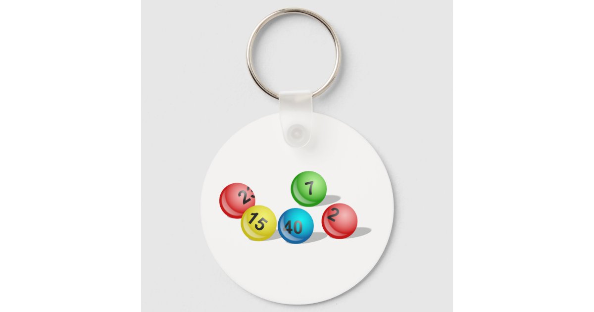 Lottery Balls Key Ring | Zazzle