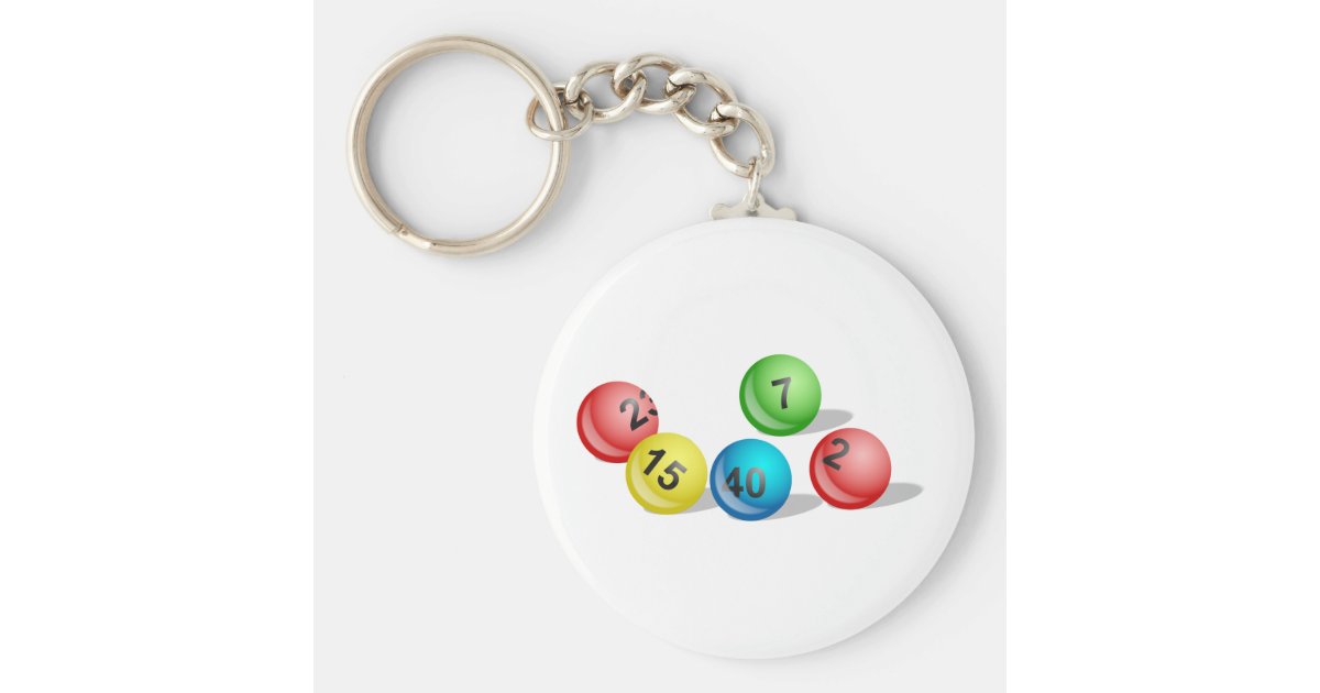 Lottery Balls Key Ring | Zazzle.co.uk