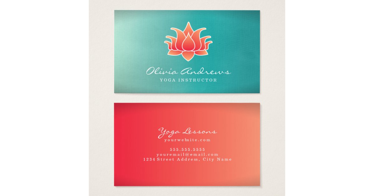 Lotus Flower Business Card | Zazzle