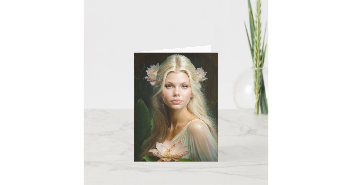 Lotus Goddess Birthday Card | Zazzle