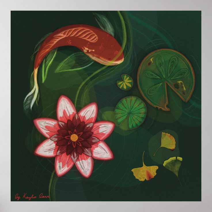 Lotus Pond Poster | Zazzle