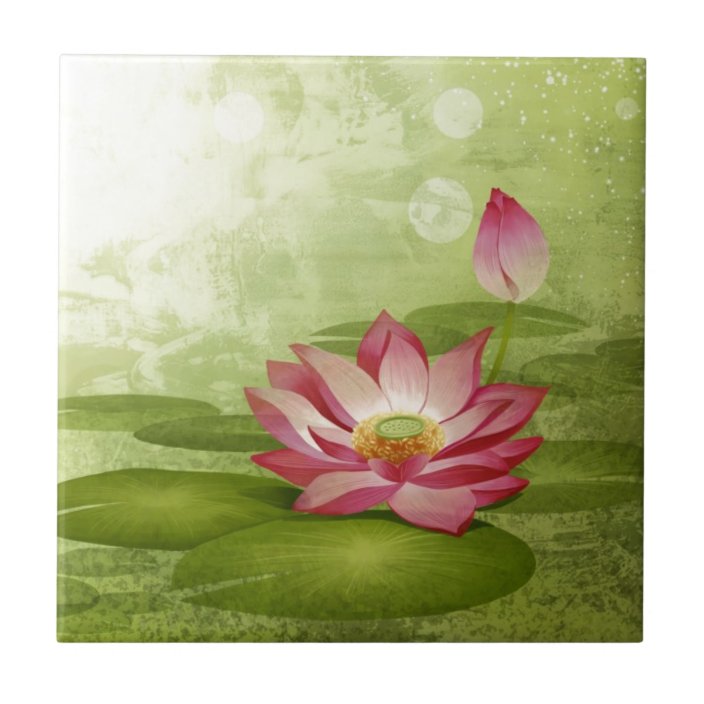 Lotus Tile | Zazzle.co.uk