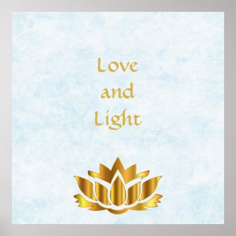 'Love and Light' quote ' Poster | Zazzle