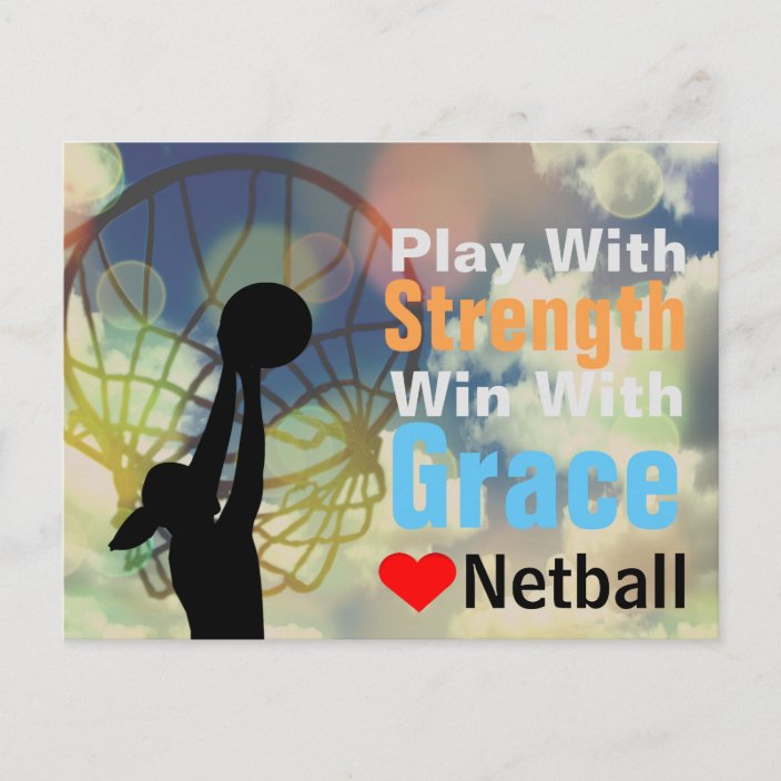 Love Netball Motivational Quote Postcard | Zazzle.co.uk