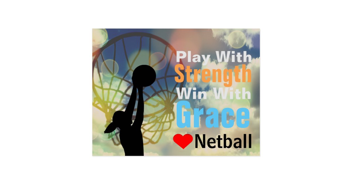 Love Netball Motivational Quote Postcard | Zazzle.co.uk