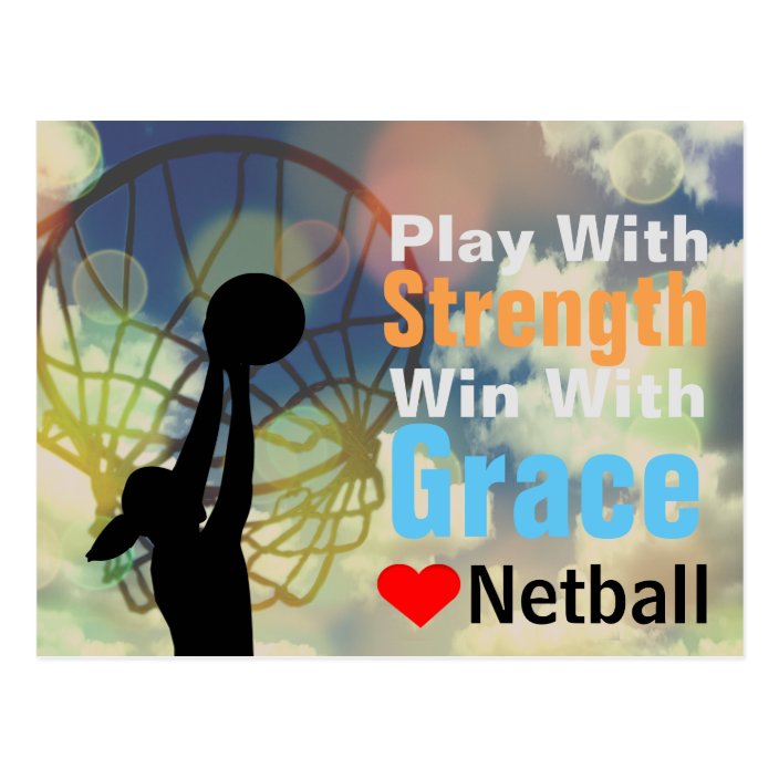 Love Netball Motivational Quote Postcard | Zazzle.co.uk