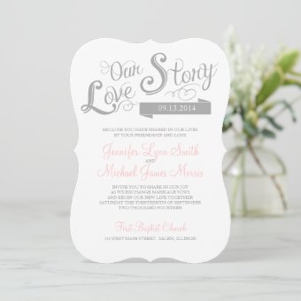 Love Story Wedding Invitation | Zazzle