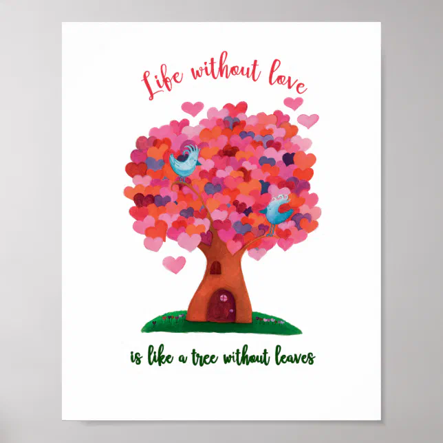 Love tree poster | Zazzle