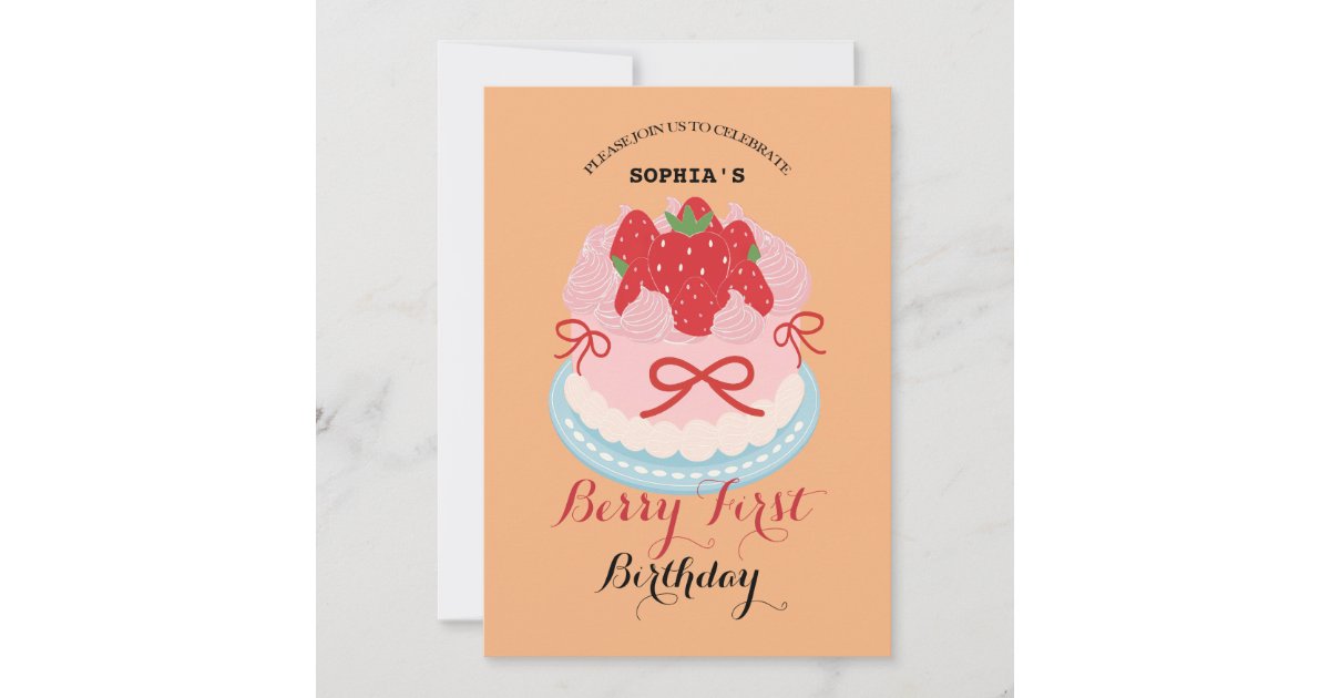 Lovely Berry Birthday Party Invitation | Zazzle