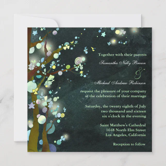 Lovely Night: Wedding Invitations | Zazzle