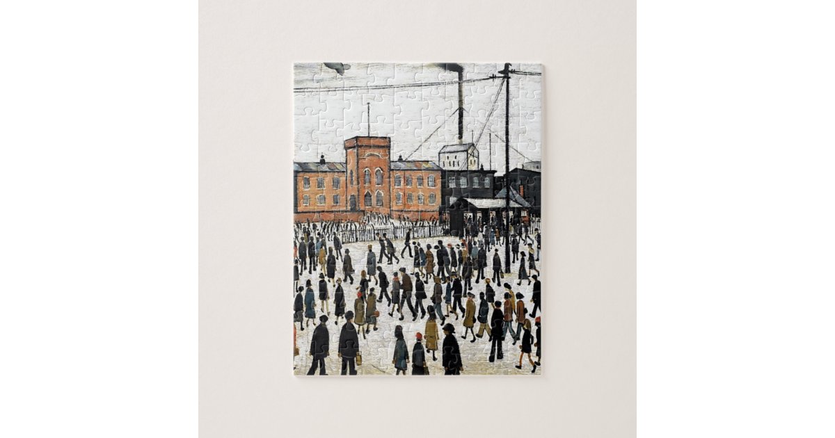 lowry going to work design jigsaw puzzle | Zazzle