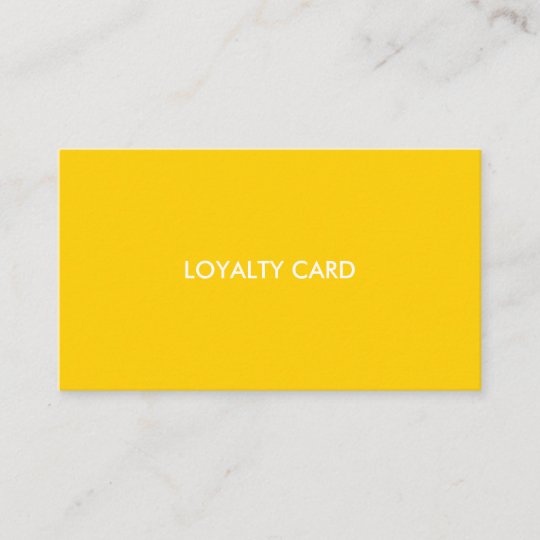 Loyalty Card | Bright Yellow | Golden | Zazzle.co.uk
