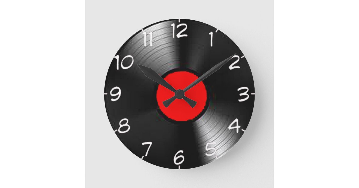 "LP Record" design wall clocks | Zazzle