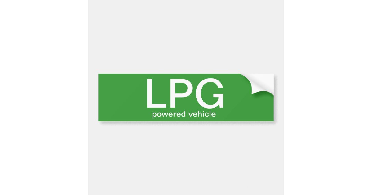 LPG powered vehicle - bumper sticker | Zazzle
