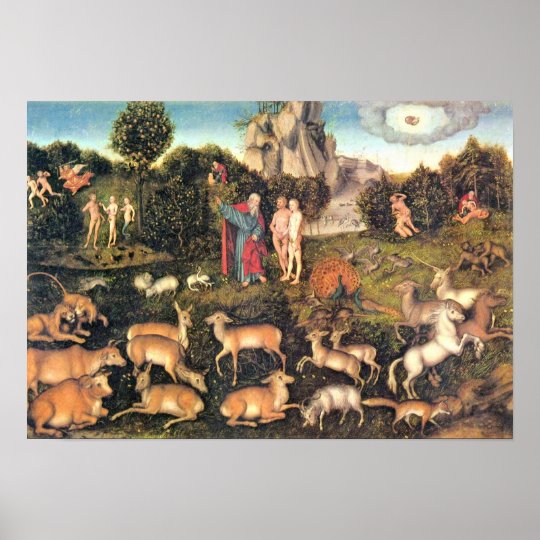 Lucas Cranach the Elder - Paradise Poster | Zazzle.co.uk