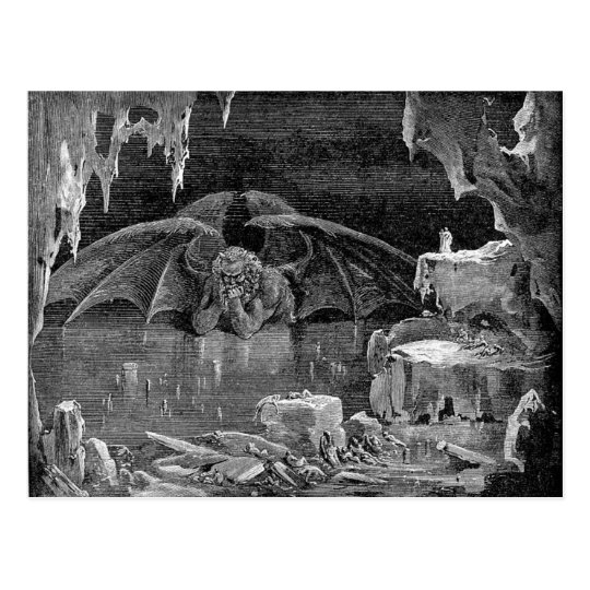 Lucifer Vintage Woodcut Engraving Goth Art Postcard | Zazzle.co.uk