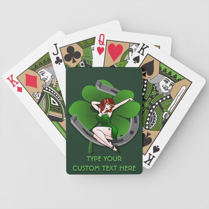 Lucky Playing Cards Lady Luck Personalised Cards | Zazzle.co.uk
