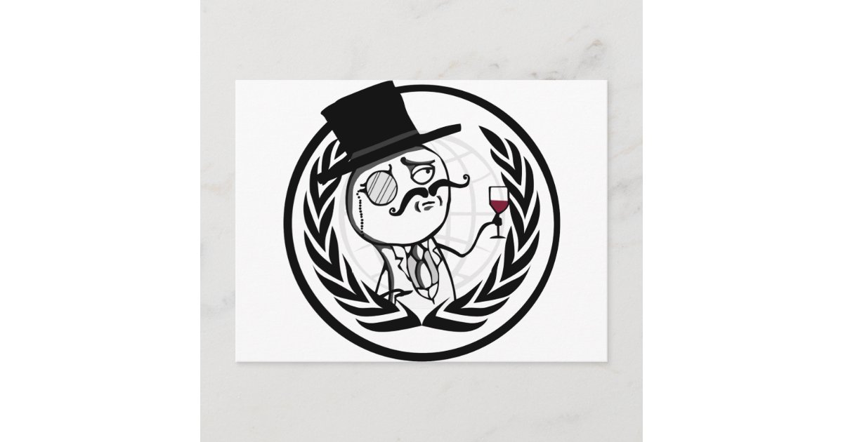 LulzSec Anonymous Logo Postcard | Zazzle