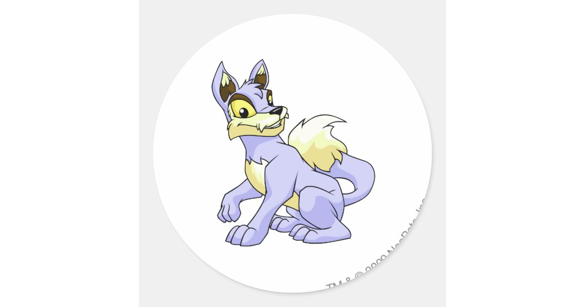 Lupe Blue Classic Round Sticker | Zazzle