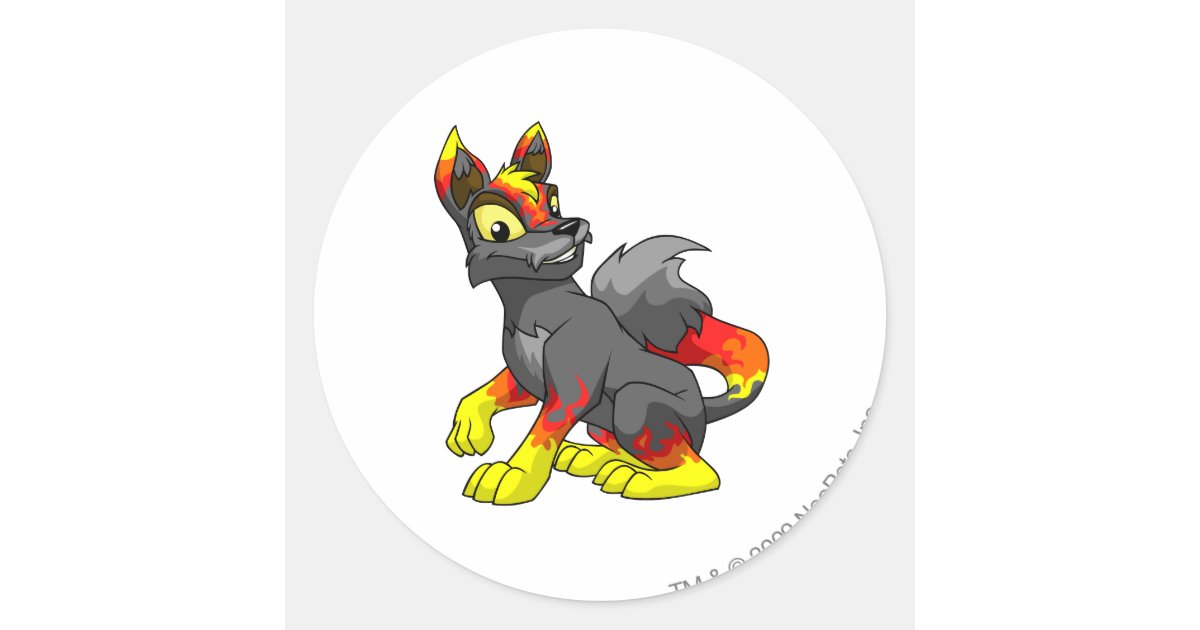 Lupe Fire Classic Round Sticker | Zazzle