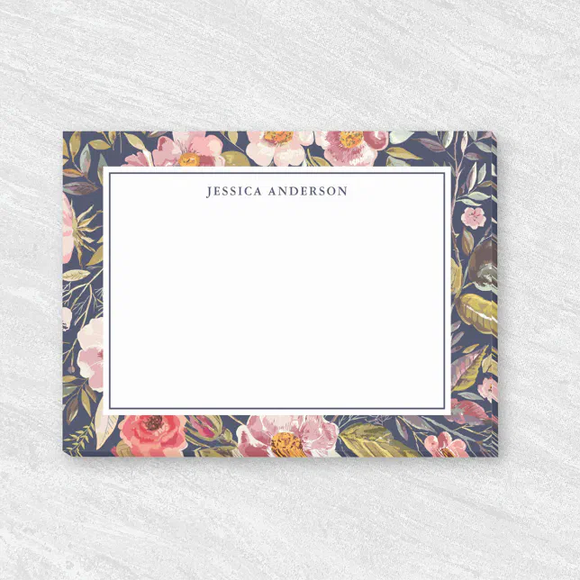 Luscious Floral Personalised Name Post-it Notes | Zazzle