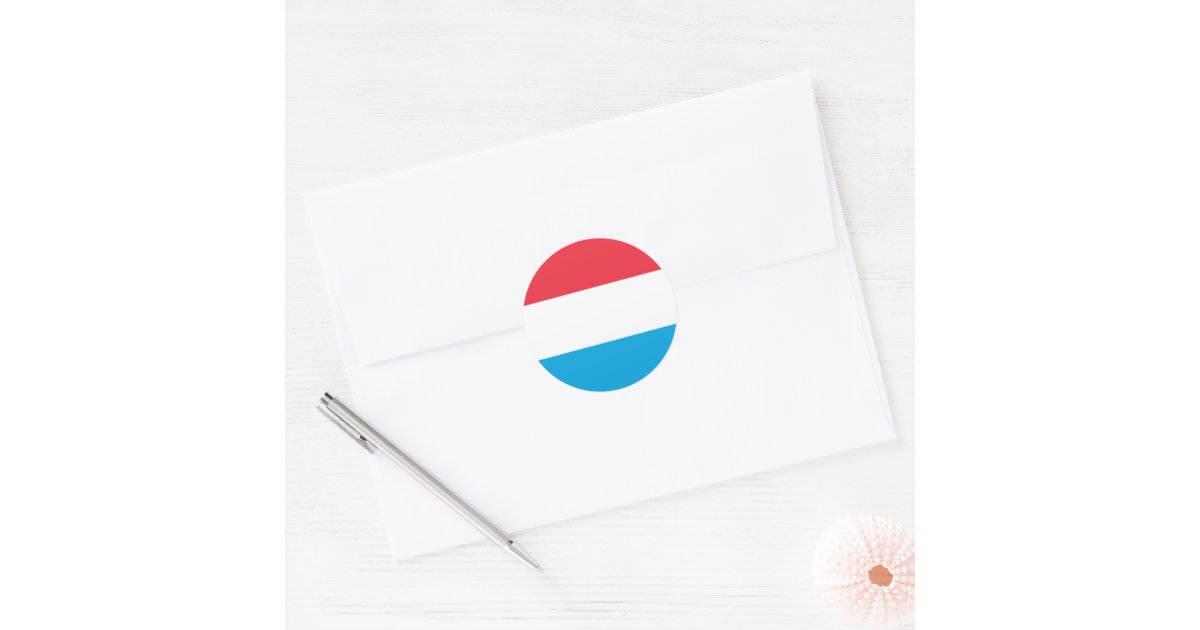 Luxembourg flag classic round sticker | Zazzle