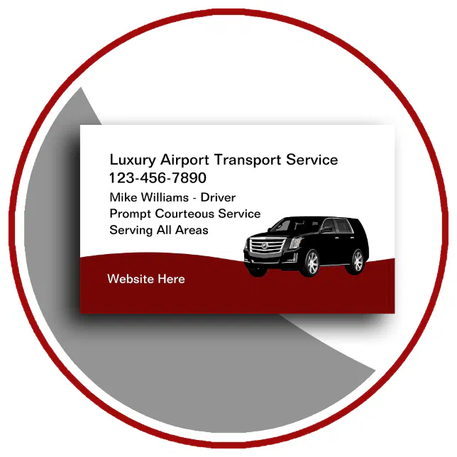 Luxury Airport Transport Taxi Service Business Card | Zazzle
