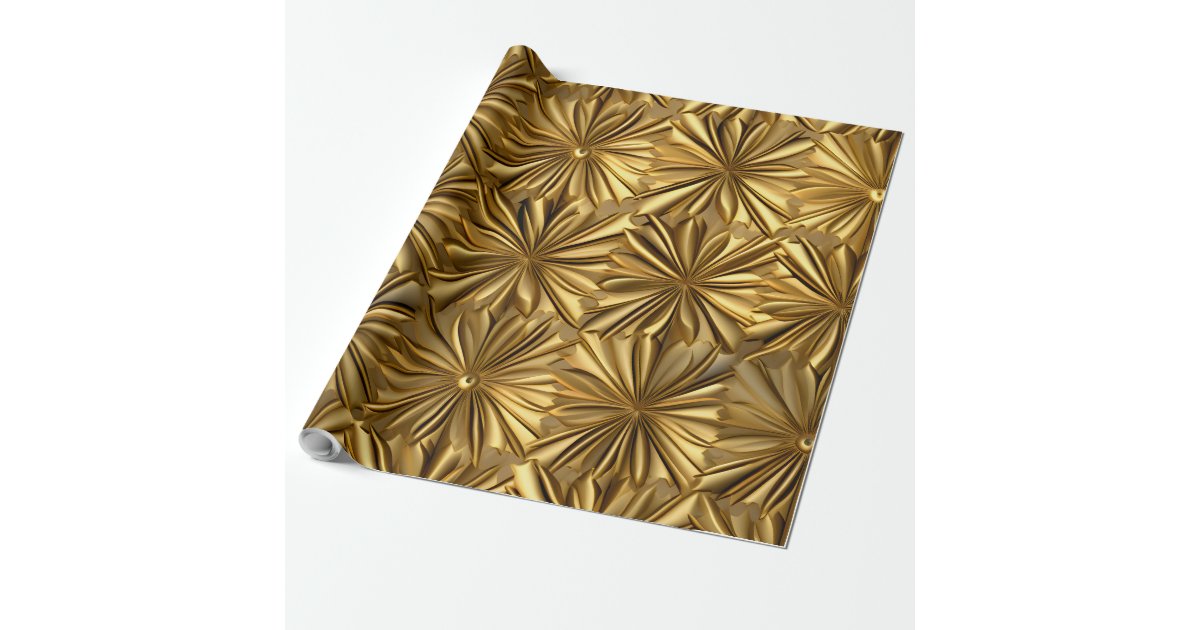Luxury Gold Champagne Christmas Gift Wrapping Paper | Zazzle