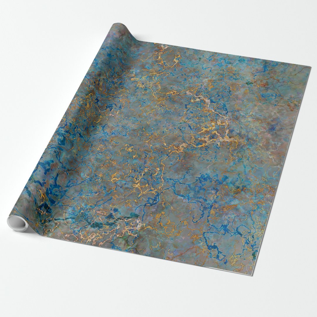 Luxury Lapis Lazuli Marble Wrapping Paper | Zazzle