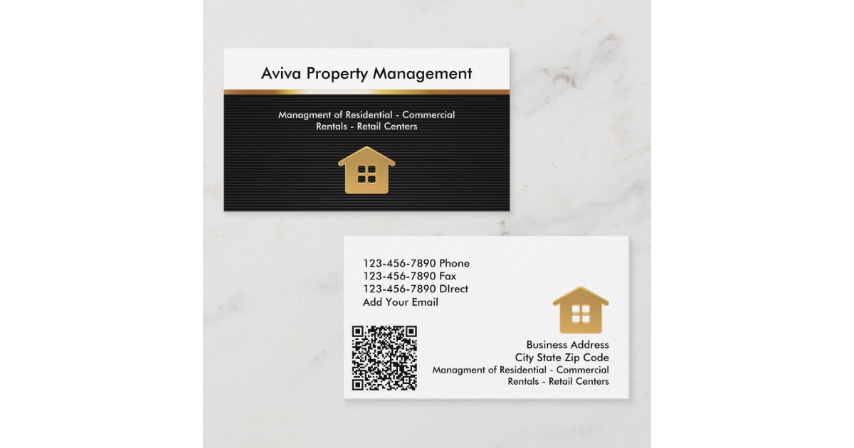 Luxury Real Estate Agent Realtor QR Code Business Card | Zazzle