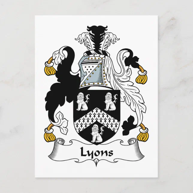 Lyons Family Crest Postcard | Zazzle