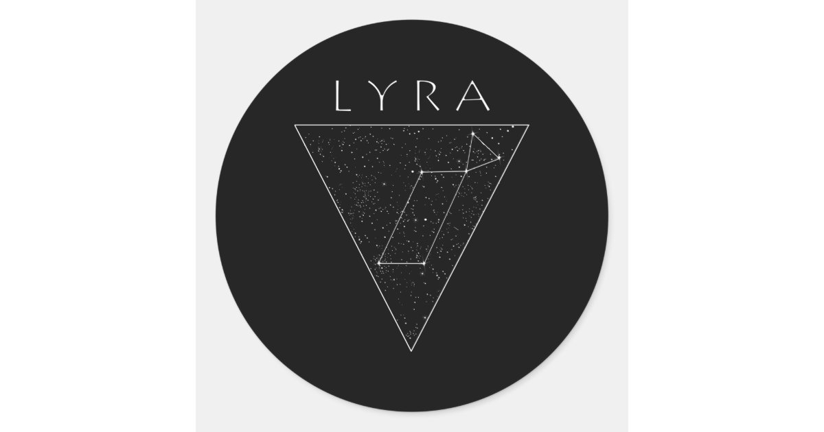 Lyra Star Constellation Lyran Starseed Classic Round Sticker | Zazzle