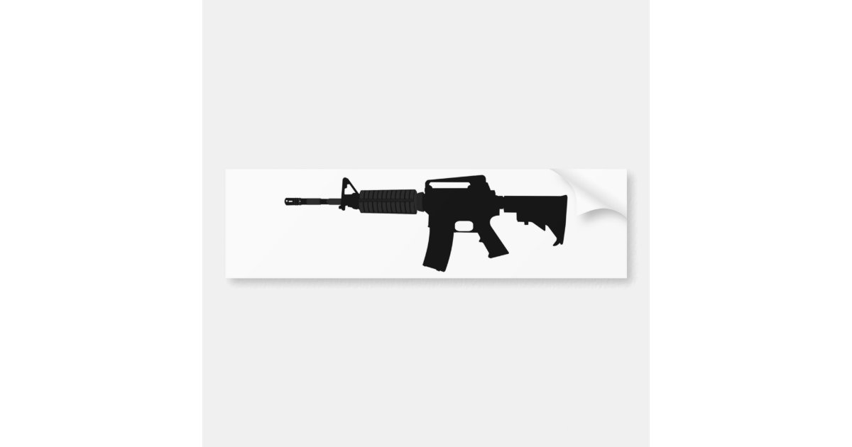 M4 Silhouette Bumper Sticker | Zazzle