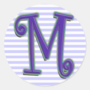 Monogram Letter M Stickers & Labels | Zazzle UK