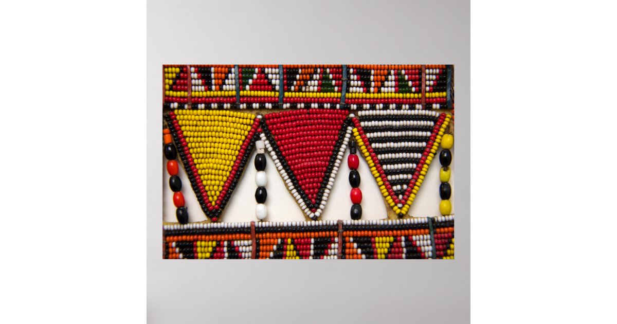 Maasai Tribal Beadwork Poster | Zazzle