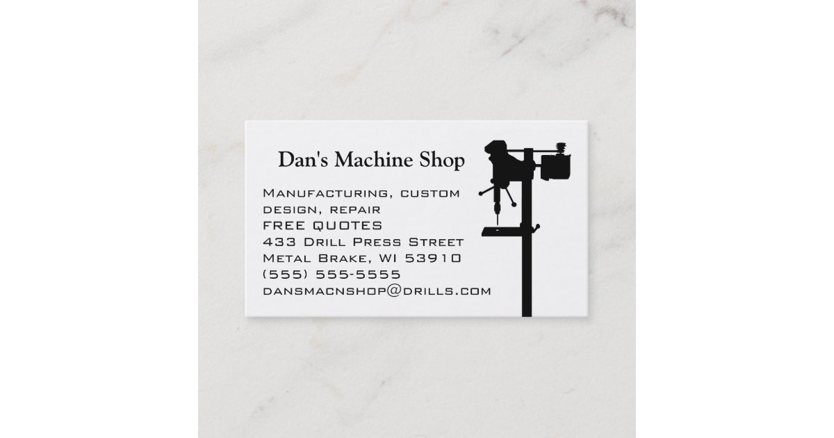 Machine shop business card | Zazzle