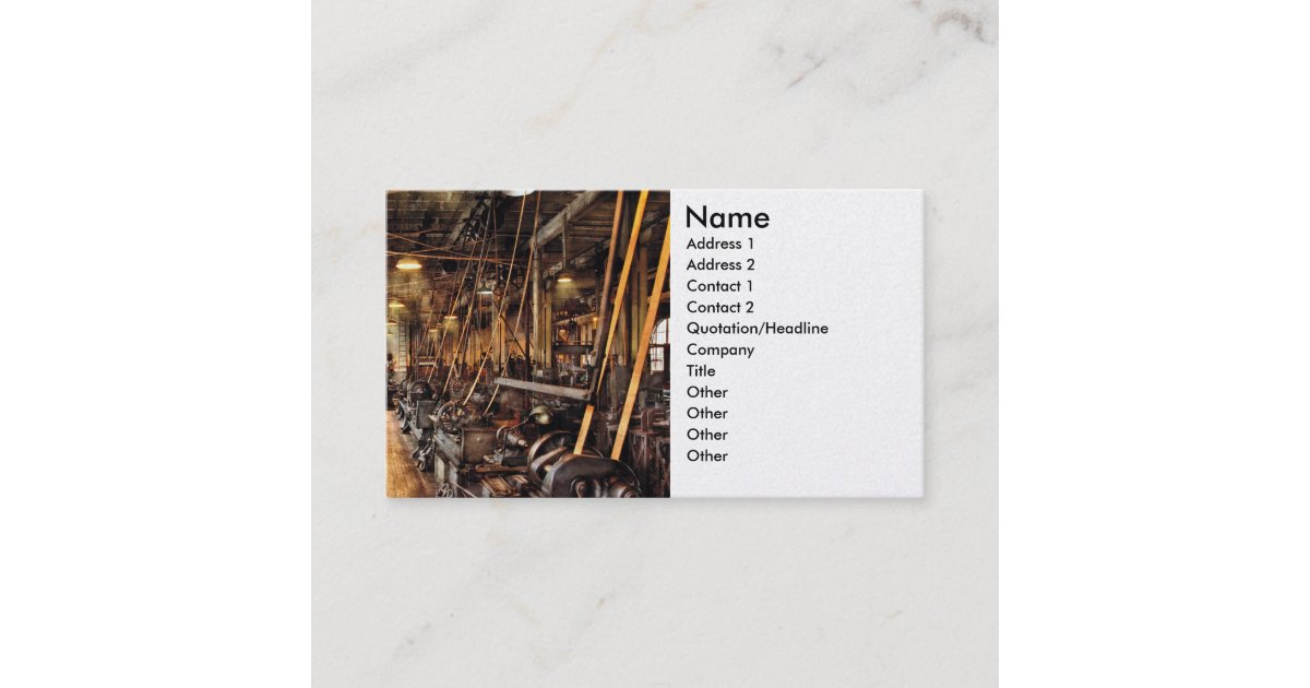 Machinist - Machine Shop Circa 1900's Business Card | Zazzle