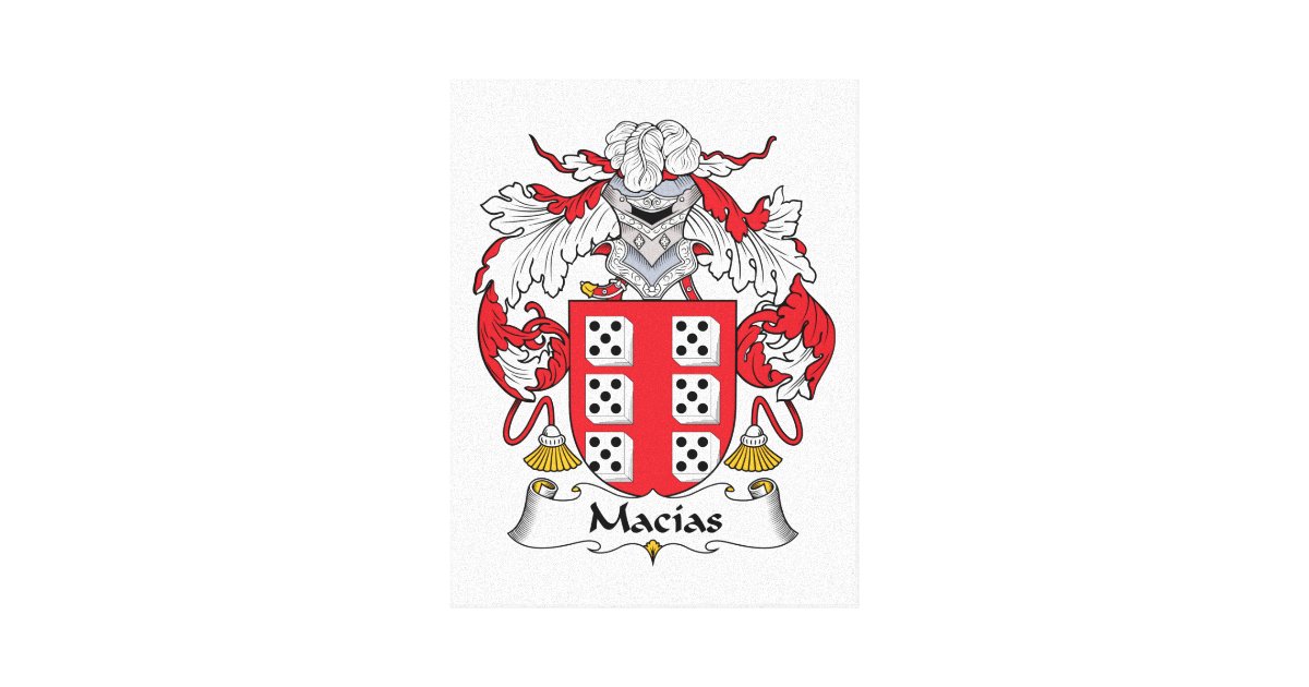 Macias Family Crest Canvas Print | Zazzle