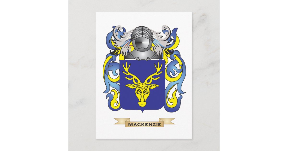 MacKenzie Coat of Arms (Family Crest) Postcard | Zazzle