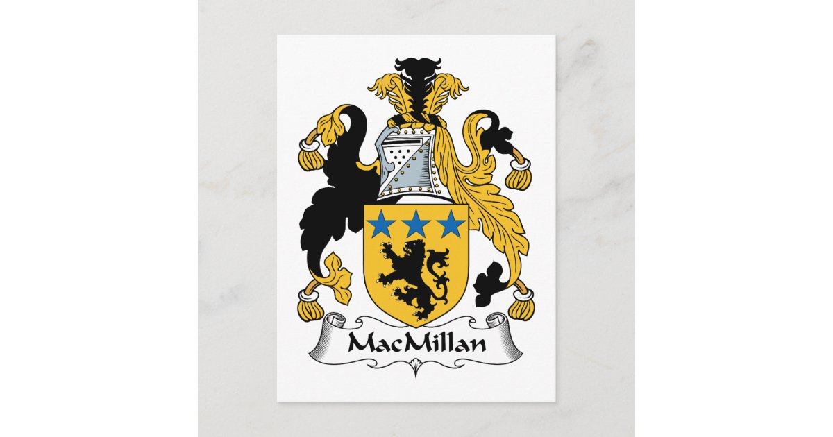 MacMillan Family Crest Postcard | Zazzle