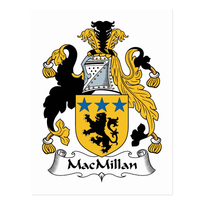 MacMillan Family Crest Postcard | Zazzle.co.uk