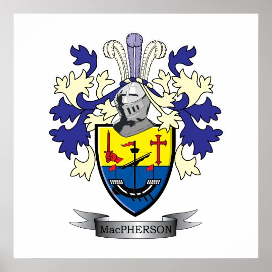 MacPherson Family Crest Coat of Arms Poster | Zazzle.co.uk