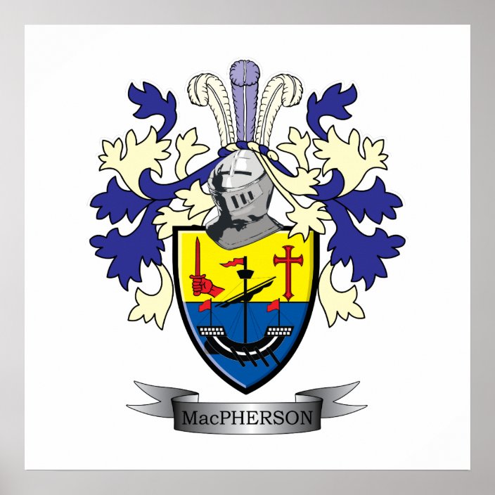 MacPherson Family Crest Coat of Arms Poster | Zazzle.co.uk