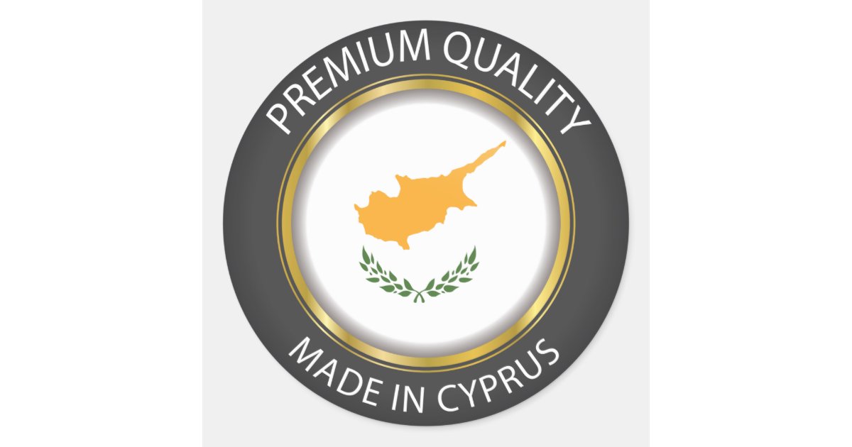Made in Cyprus Flag, Cypriot Colours Seal Sticker | Zazzle
