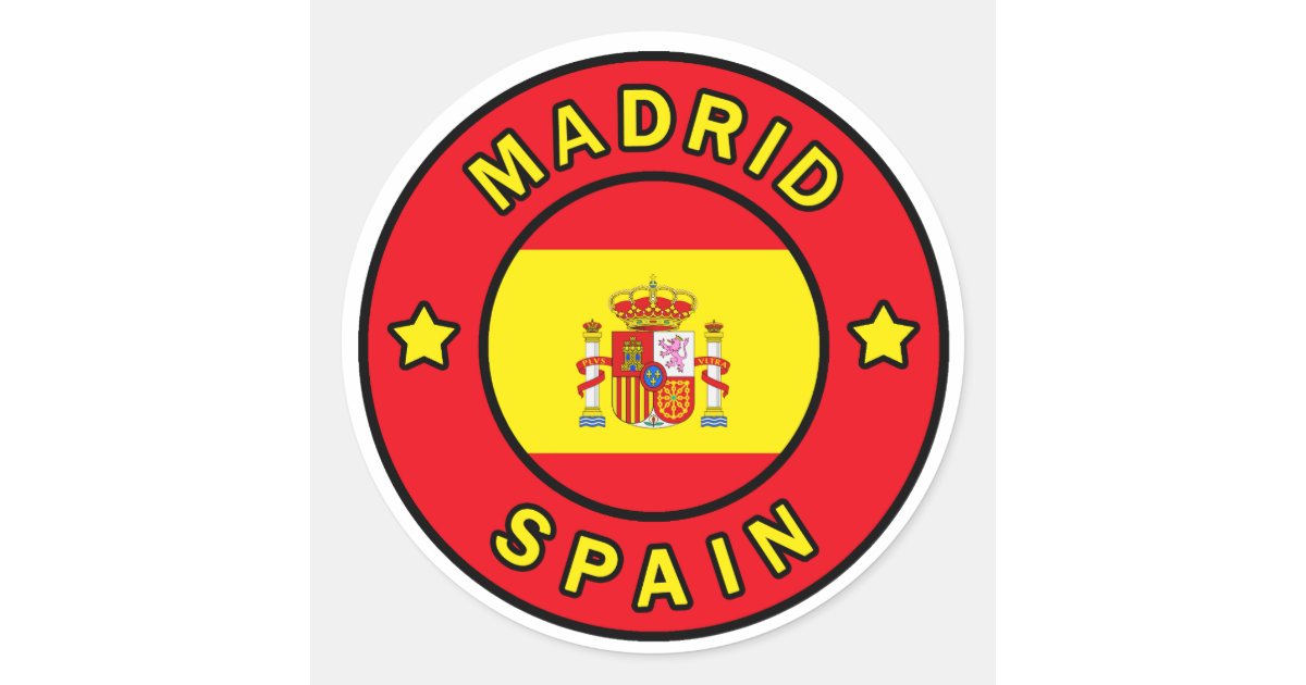 Madrid Spain Classic Round Sticker | Zazzle