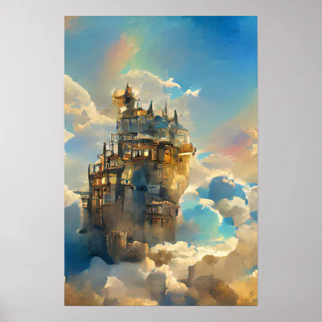 Magic Castle, Castle, Fairytale In Sky, Wonderland Poster | Zazzle