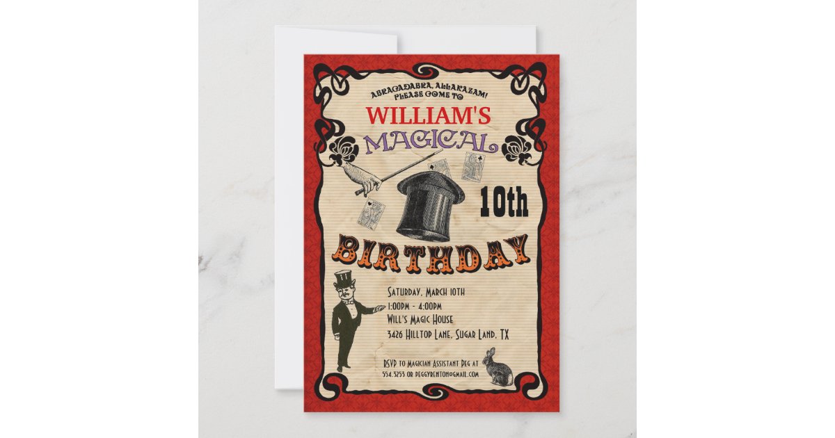 Magic Party Invitation | Zazzle