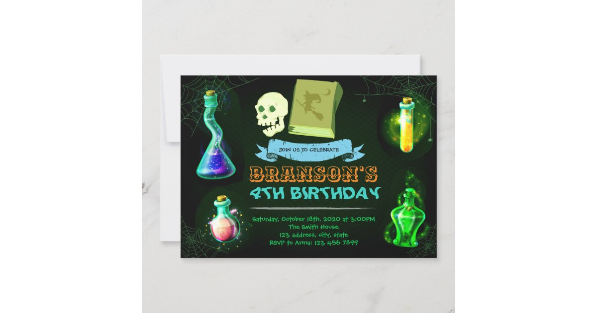 Magic potion party invitation | Zazzle