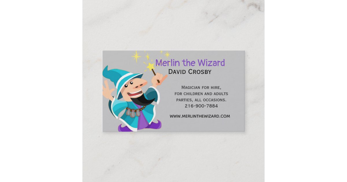 Magic Wizard Business Card | Zazzle